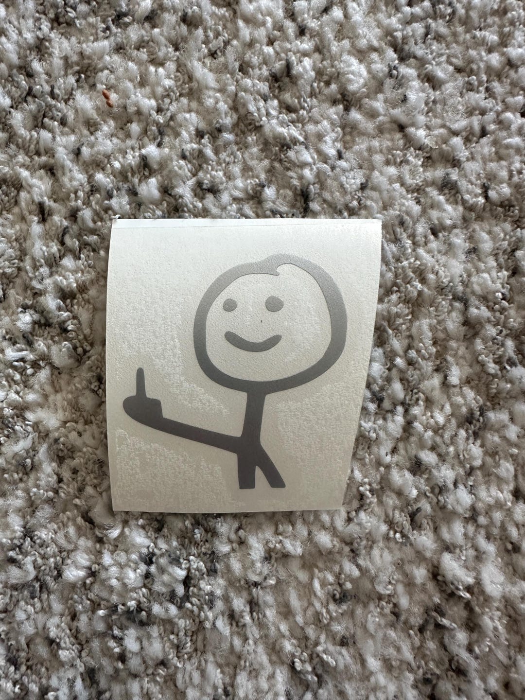 Middle Finger Single Stick Person Decals, Many Sizes & Colors, Free ...