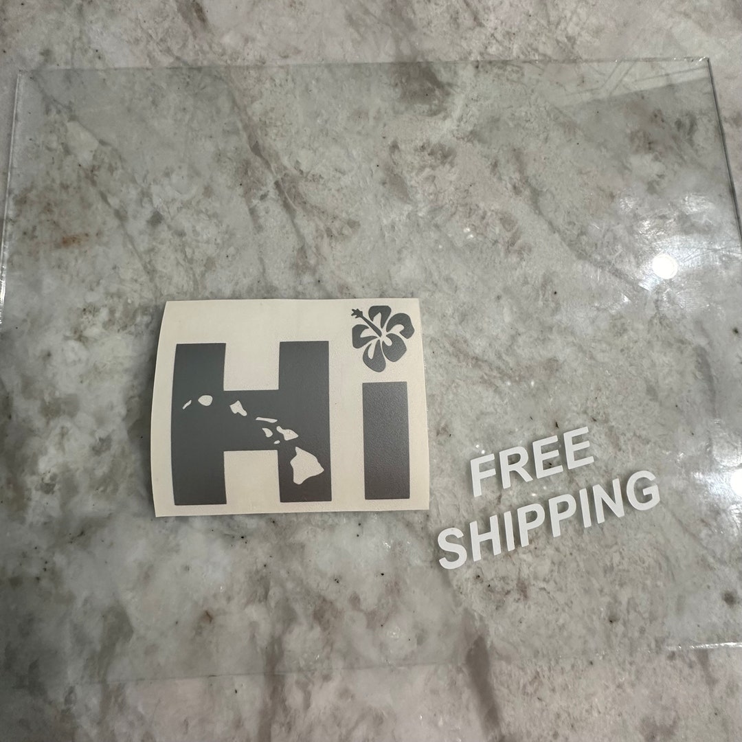 HI Hawaiian Islands Decals Available in Many Sizes and Colors, Vinyl ...