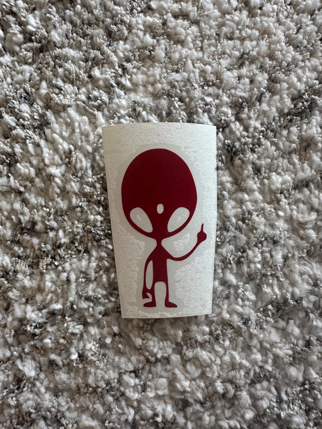 Alien Flipping Middle Finger Decal, Many Sizes & Colors, Free Ship ...