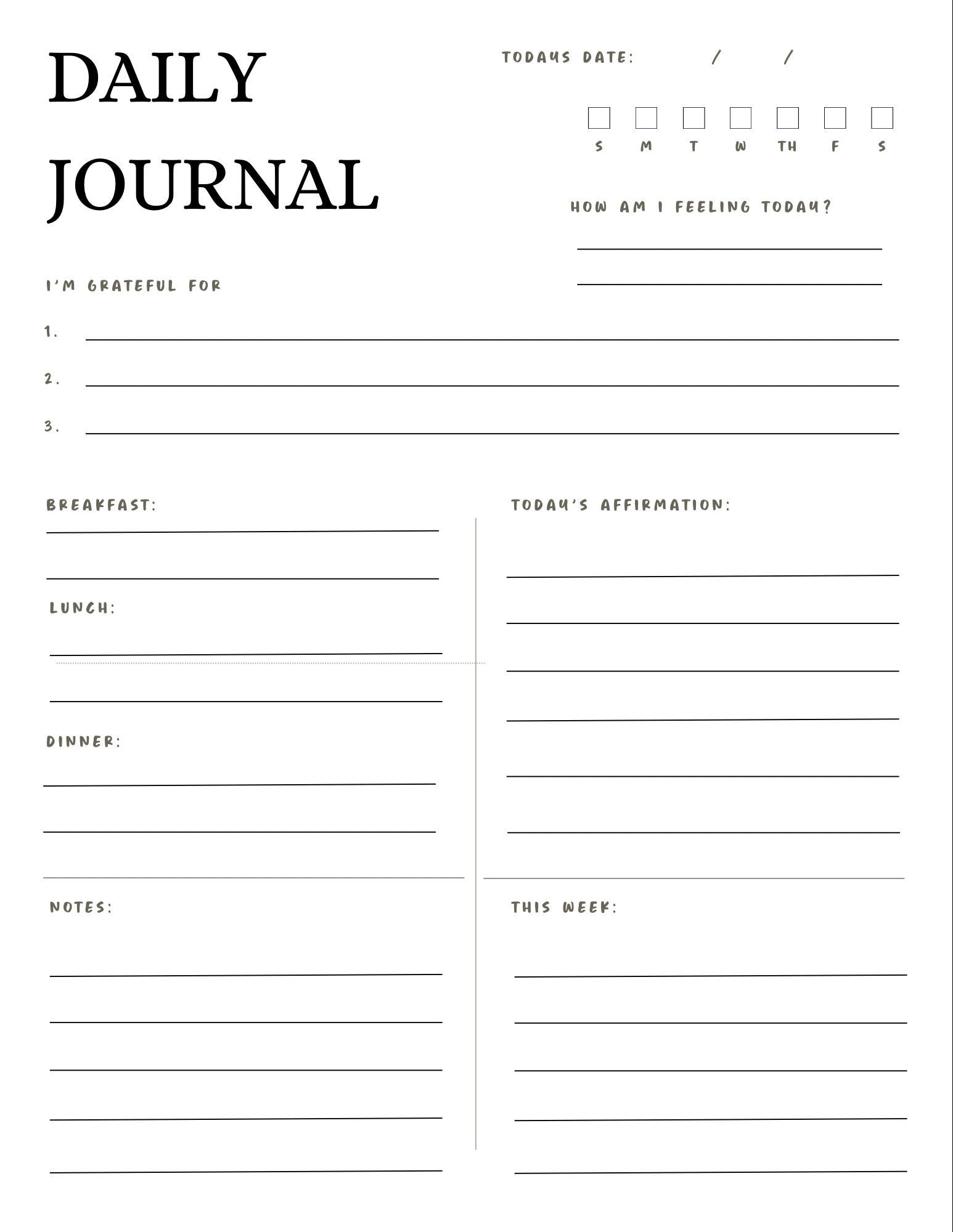 Daily Journal - Etsy