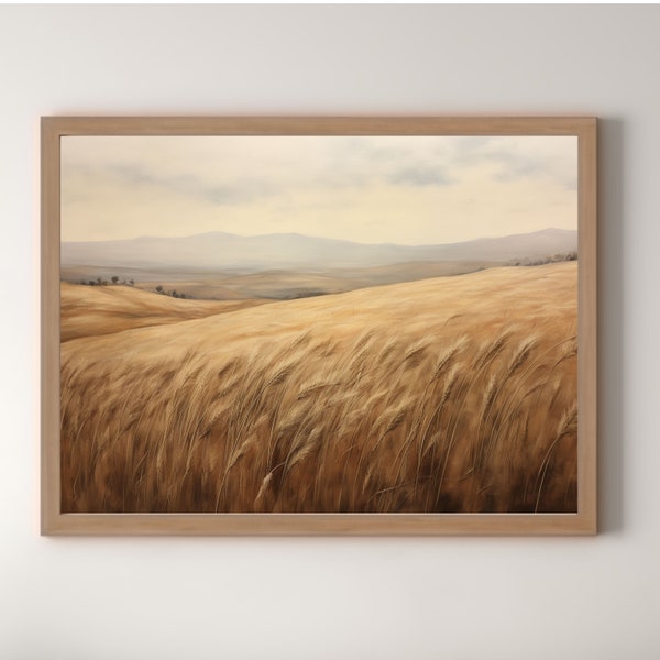 Printable Art Wildflower Creek Forest Cottage Core Décor Oil Painting ...