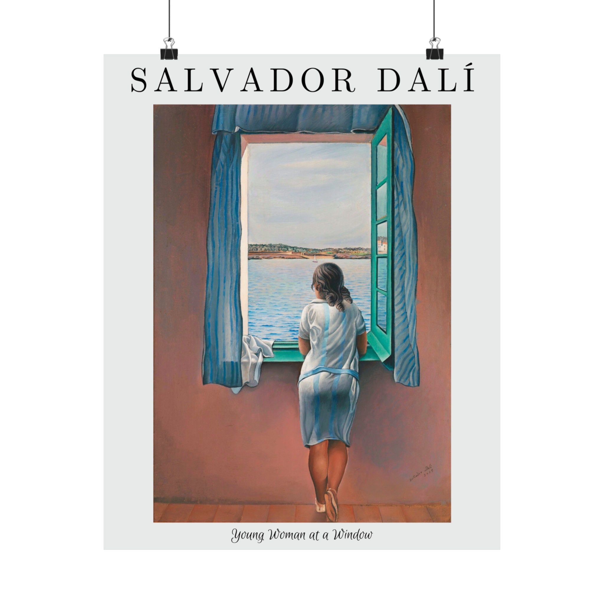Salvador Dali Poster Young Woman at a Window Physical Poster to Hang or ...