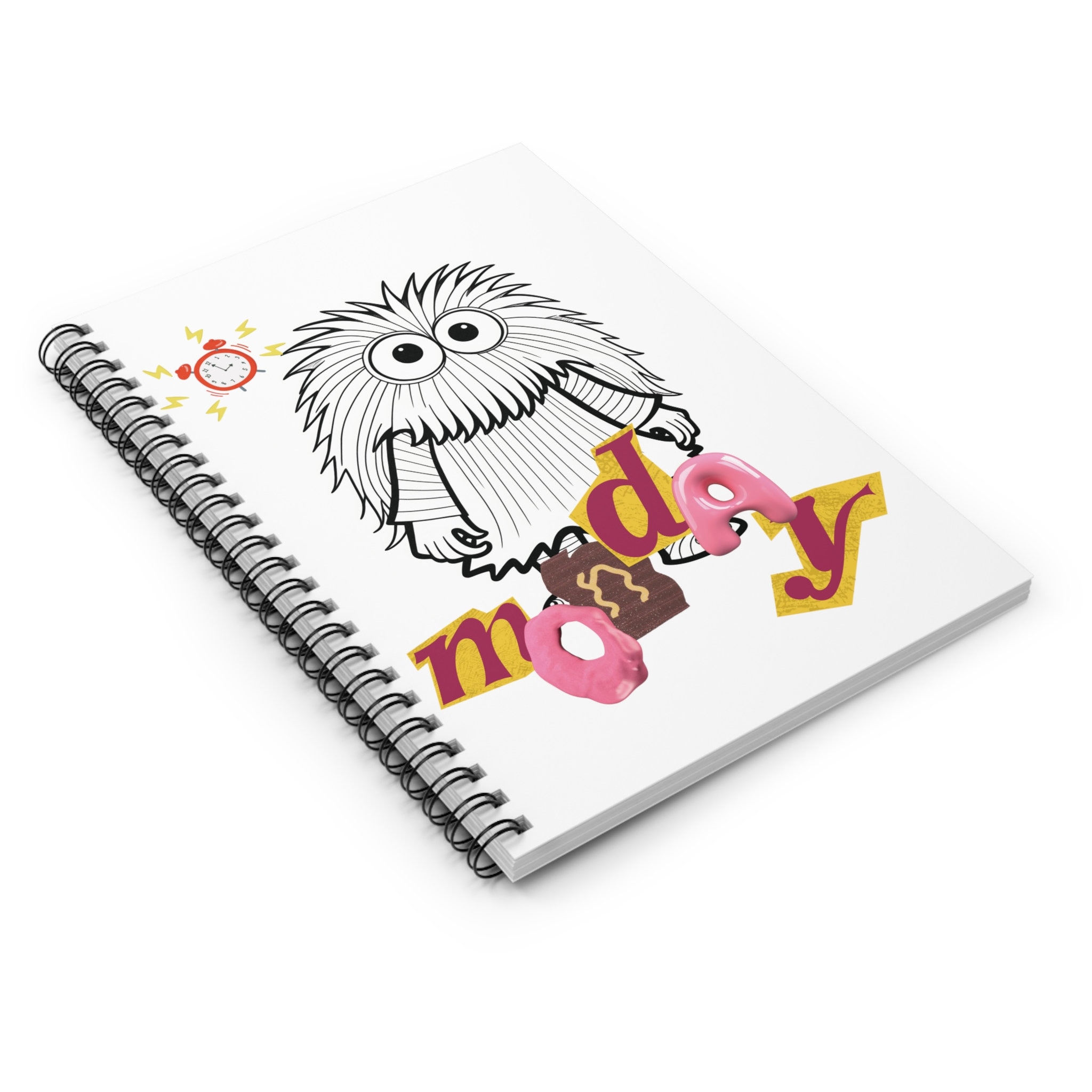 Monday Spiral Notebook Ruled Line, Monday Notebook, Groovy Notebook ...