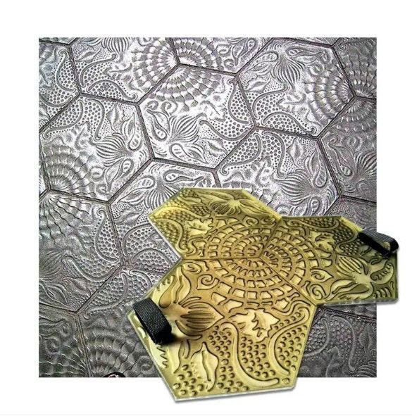 Polyurethane Stamp "gaudi" 3D for Plaster or Concrete | Craft Interior ...