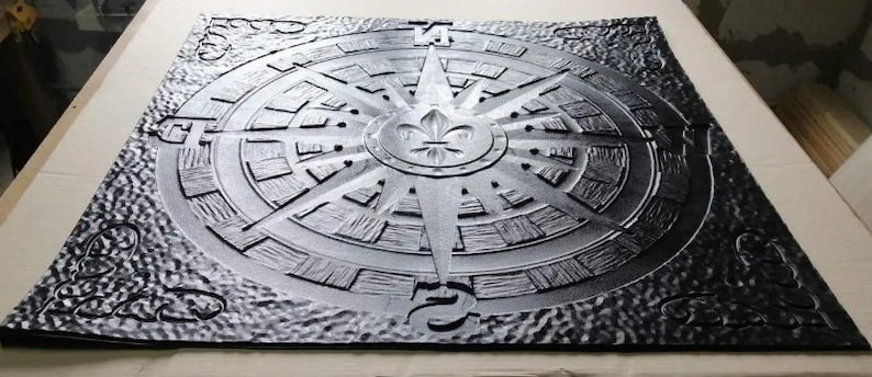 Polyurethane Stamp "compass Lily" 3D for Plaster or Concrete | Craft ...