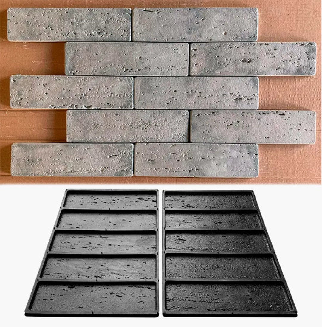 Rubber Form "travertine" 3D for Gypsum or Concrete | Craft Wall ...