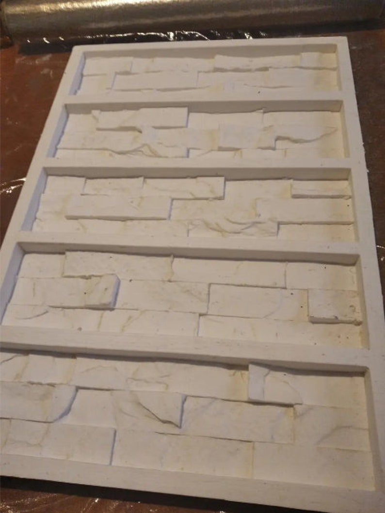 Silicone Form "living Stone" 3D for Gypsum or Concrete | Craft Wall ...