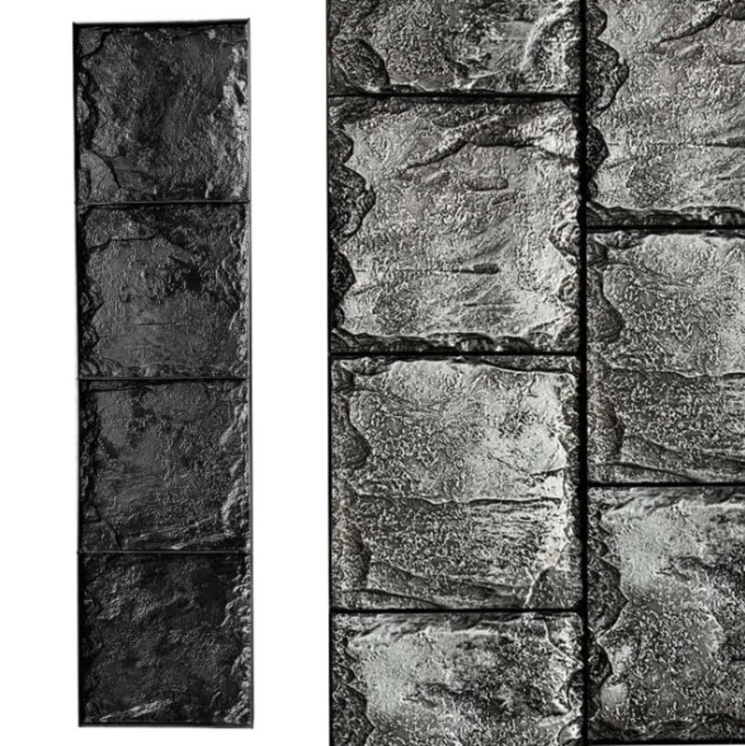 Rubber Stamp "border Stone #1" 3D for Plaster or Concrete | Craft ...