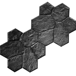 Rubber Stamp large Flower 1 3D for Plaster or Concrete Craft Interior ...