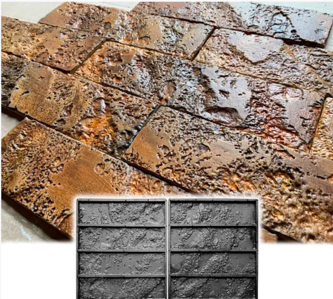 Rubber Form "tuff" 3D for Gypsum or Concrete | Craft Wall Interior ...