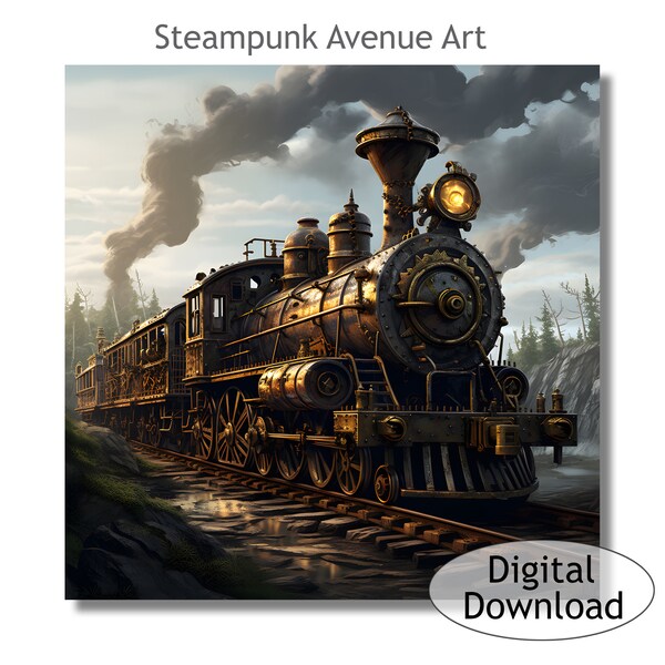 Steampunk Train - Etsy