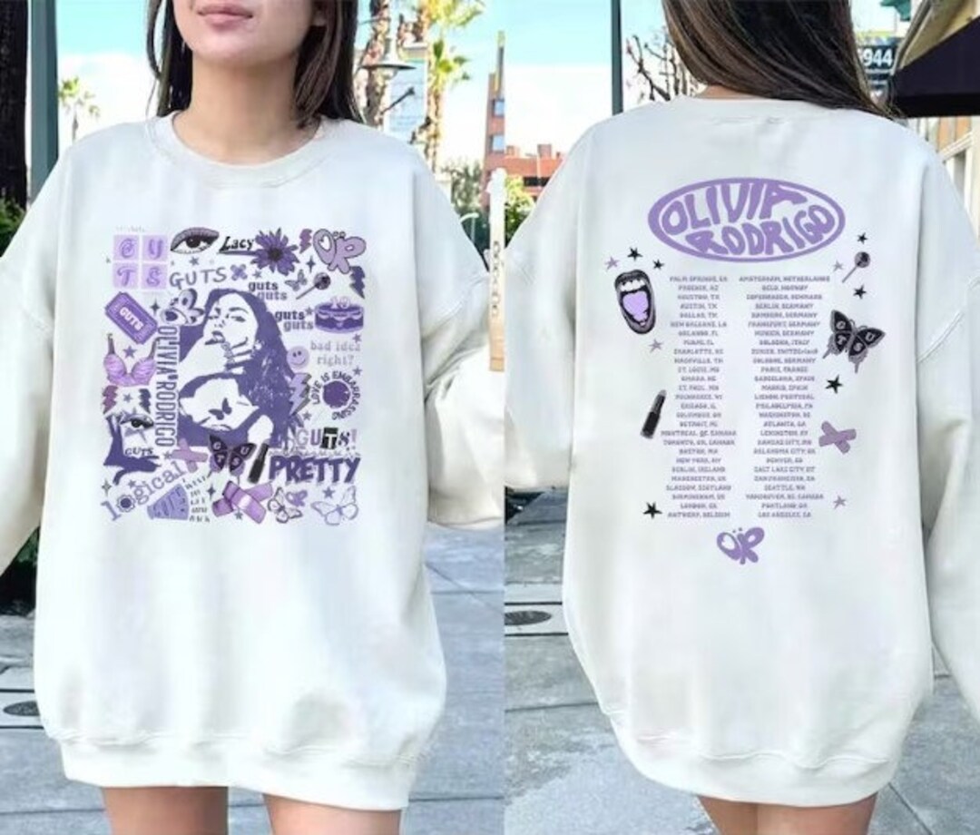 Olivia Guts Tour Shirt, Guts Tour 2024 Sweatshirt Shirt, Sour Tour ...
