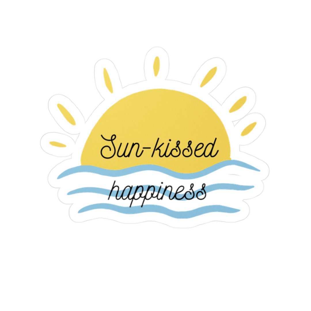 Vinyl Sticker Decal Beach Themed Sticker Travel Inspiration Sun Kissed ...