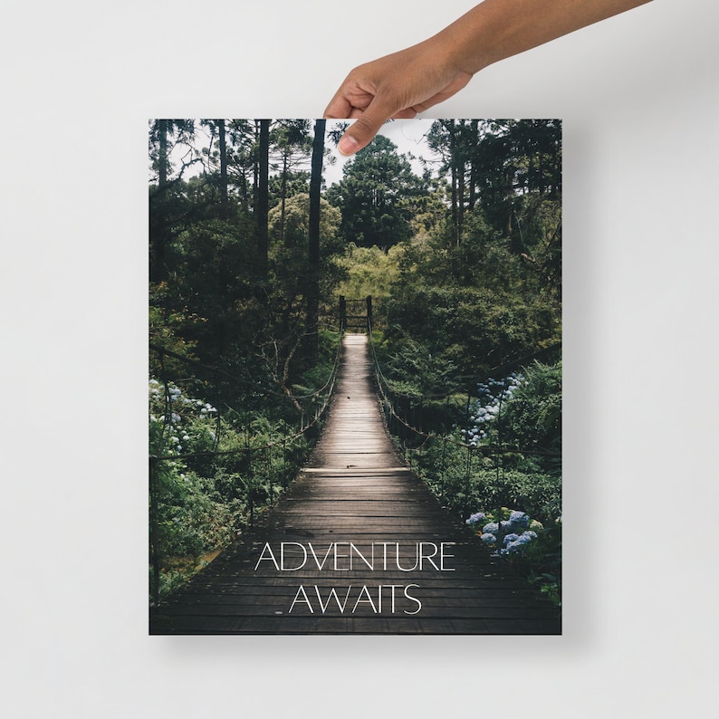 Adventure Awaits Thick Matte Poster the Great Outdoors Travel ...