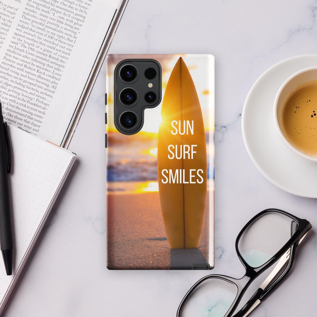 Sun Surf Smiles Surfboard Phone Case Samsung® S20 S21 S22 S23 Tough ...