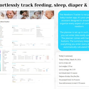 Newborn Tracker & Baby Care Planner Notion Template, Daily Baby Log, Sleep Tracker, Feeding ...