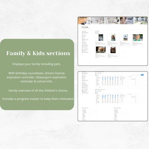Family & Household Planner Notion Template: Home Management (digital ...