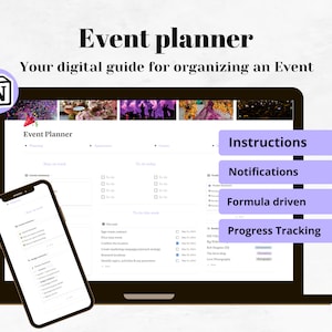Event Planner Notion Template, Guide for Event Organization, Business ...