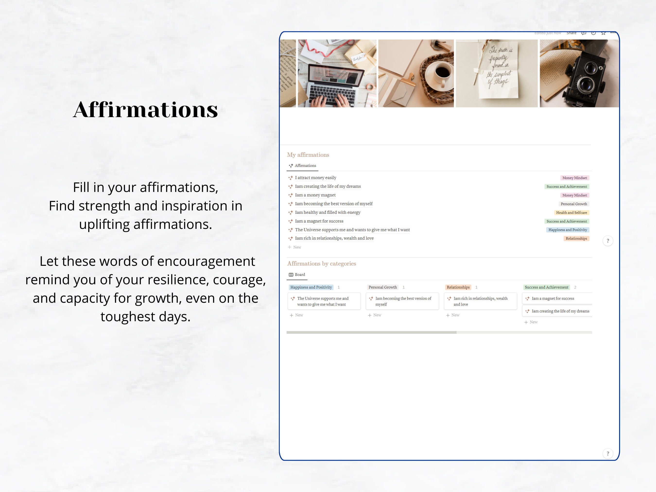 Daily Motivation Planner Notion Template With Digital Routine & Habit ...