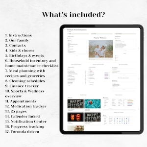 Family & Household Planner Notion Template: Home Management (digital ...