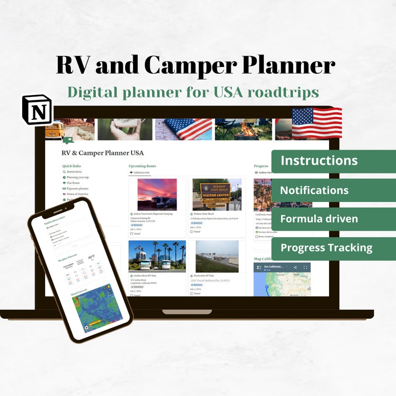 Rv Travel Planner - Etsy