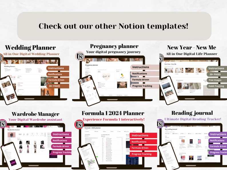 Daily Motivation Planner: Notion Template, Habit Tracker (digital ...