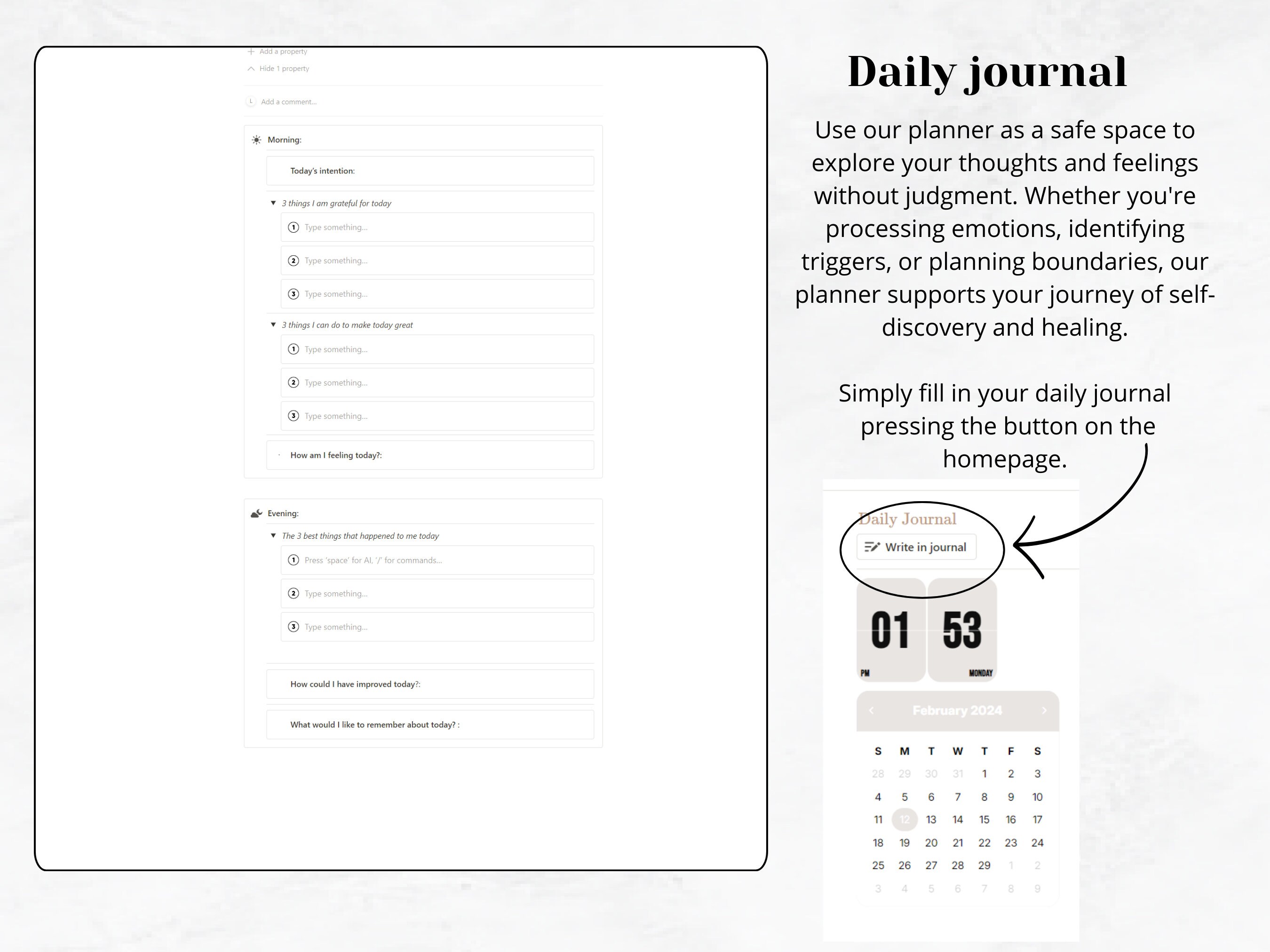 Daily Motivation Planner Notion Template With Digital Routine & Habit ...