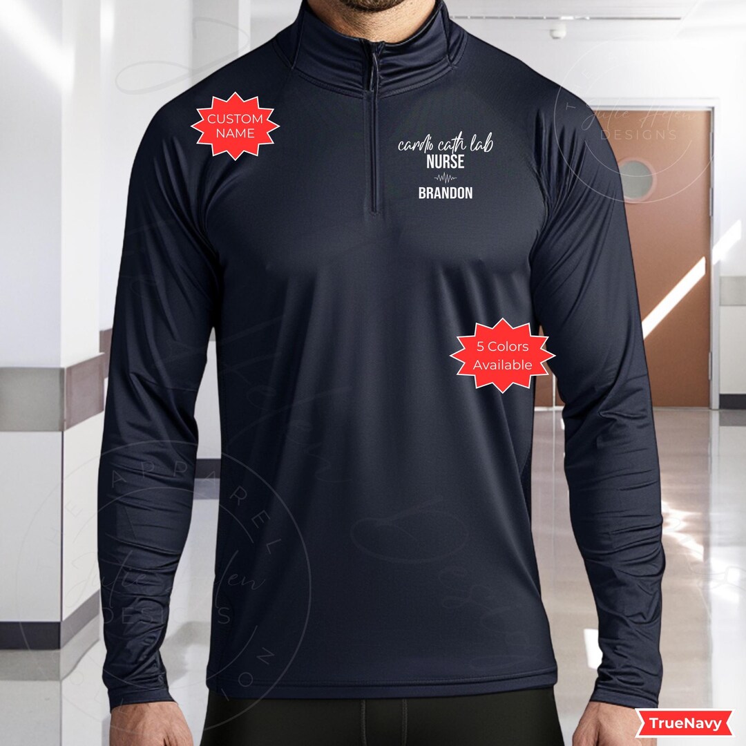 Personalized Cardiac Cath Lab Nurse Quarter-zip Pullover Jacket Gift ...
