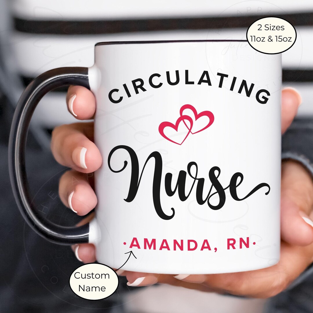 Personalized Circulating Nurse Valentines Day Ceramic Mug Gift, OR ...