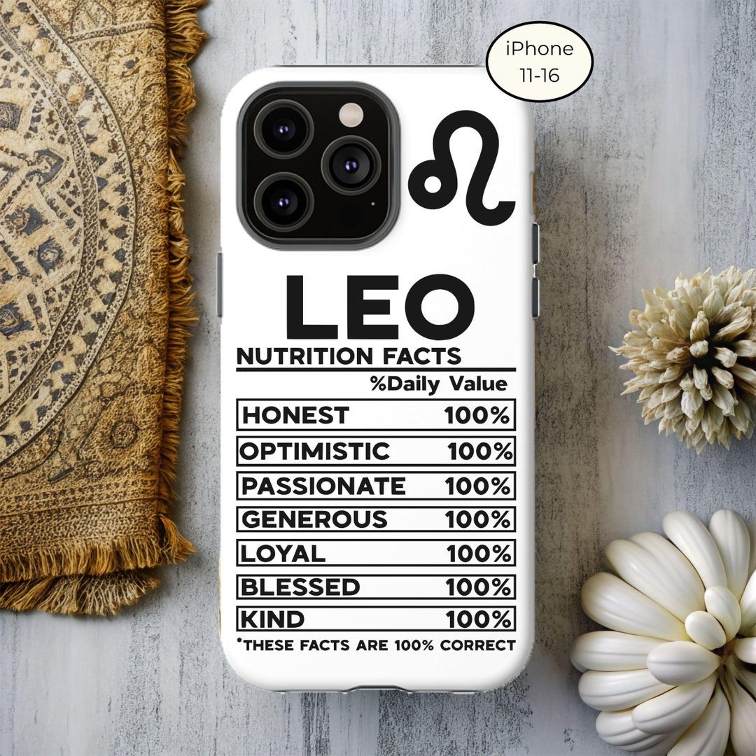 Leo Zodiac Sign Nutrition Label iPhone Tough Case Birthday Gift ...