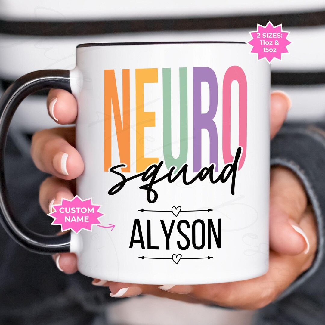 Personalized Neurology Squad Mug: Custom Name Coffee Cup, Neuro Staff ...