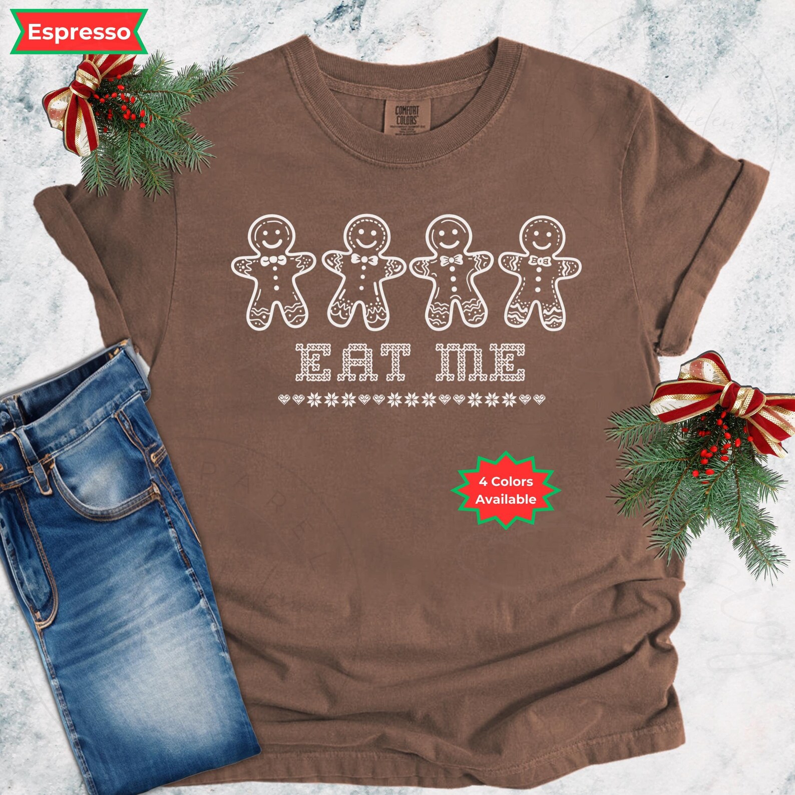 Comfort Colors® Gingerbread Man Eat Me T-shirt Gift, Husband Wife Bestie Baker Dietician Cook ...