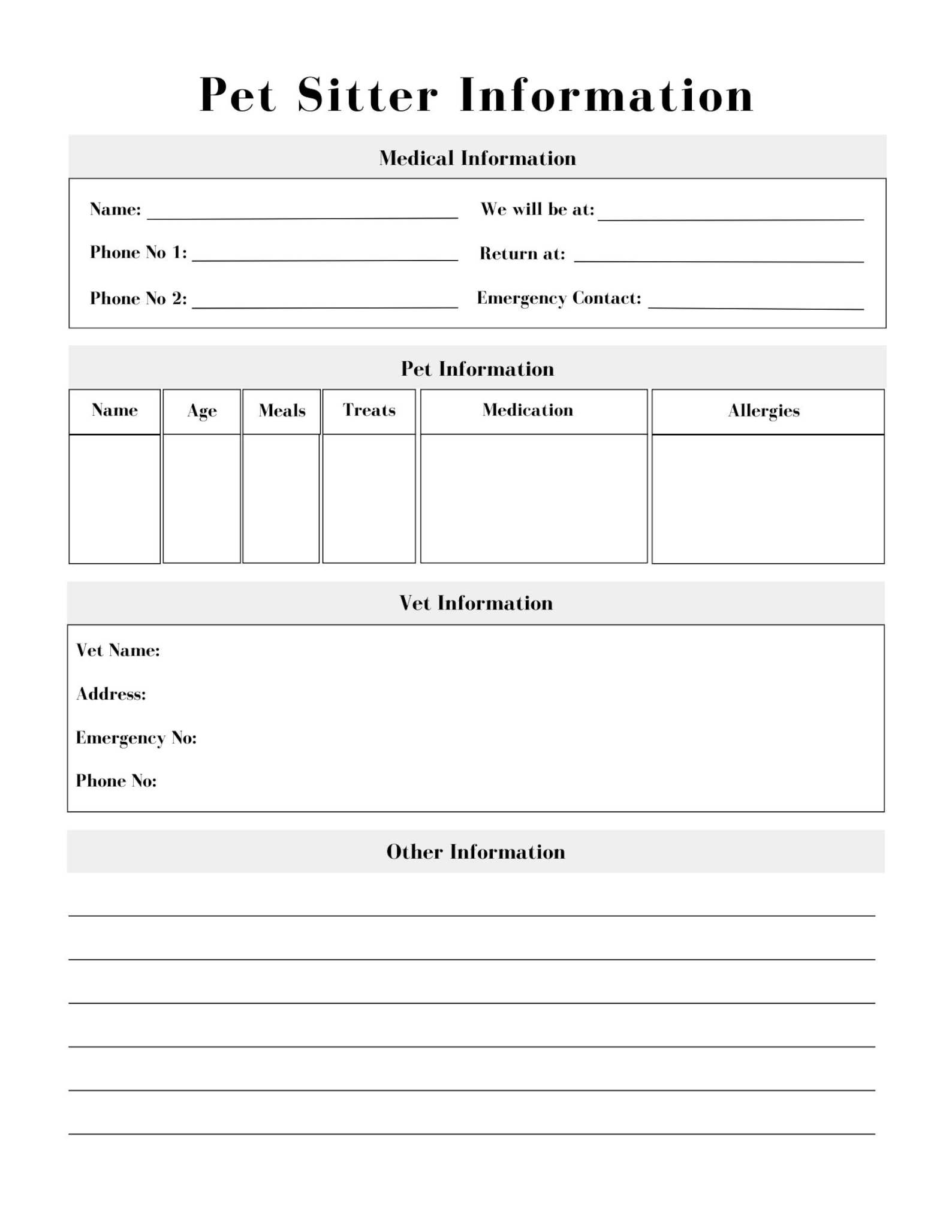 Pet Care Planner Printable: Health & Wellness Organizer (PDF) - Etsy