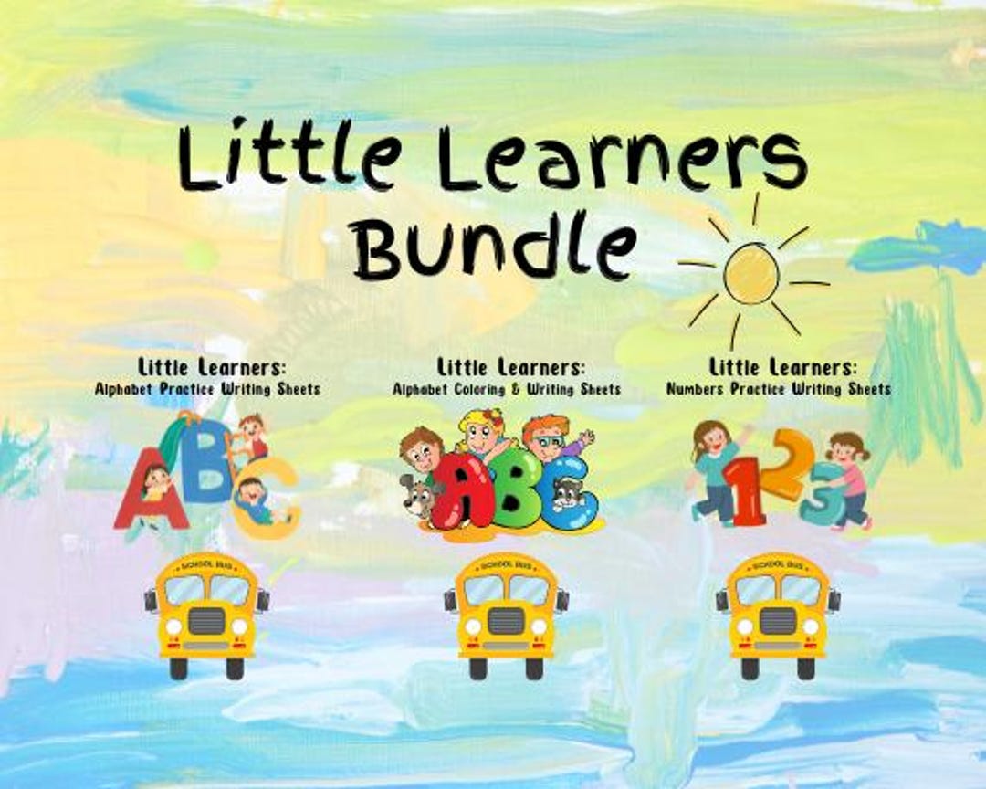 Little Learners Bundle — Alphabet & Number Writing + Coloring Sheets ...