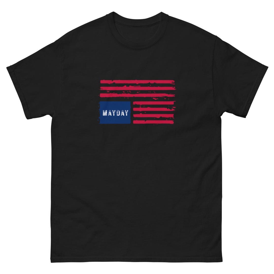 Mayday Upside Down Flag Protest T-shirt | Distressed Flag Graphic Tee ...