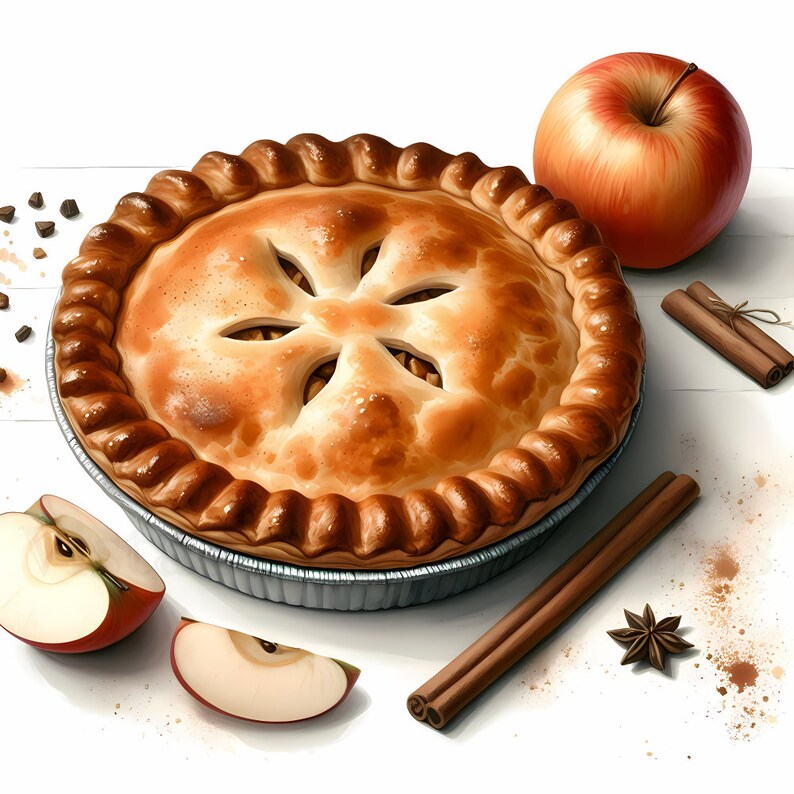10 Pie Clip Art Images- High Quality Jpgs -dessert Digital Download ...