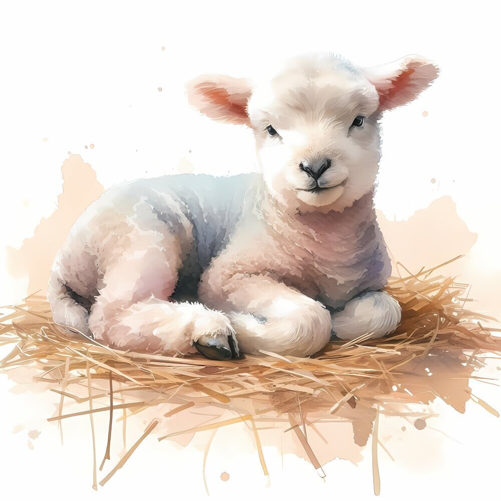10 Adorable Baby Lamb Clipart Images -jpgs - Baby Lamb Digital Download ...