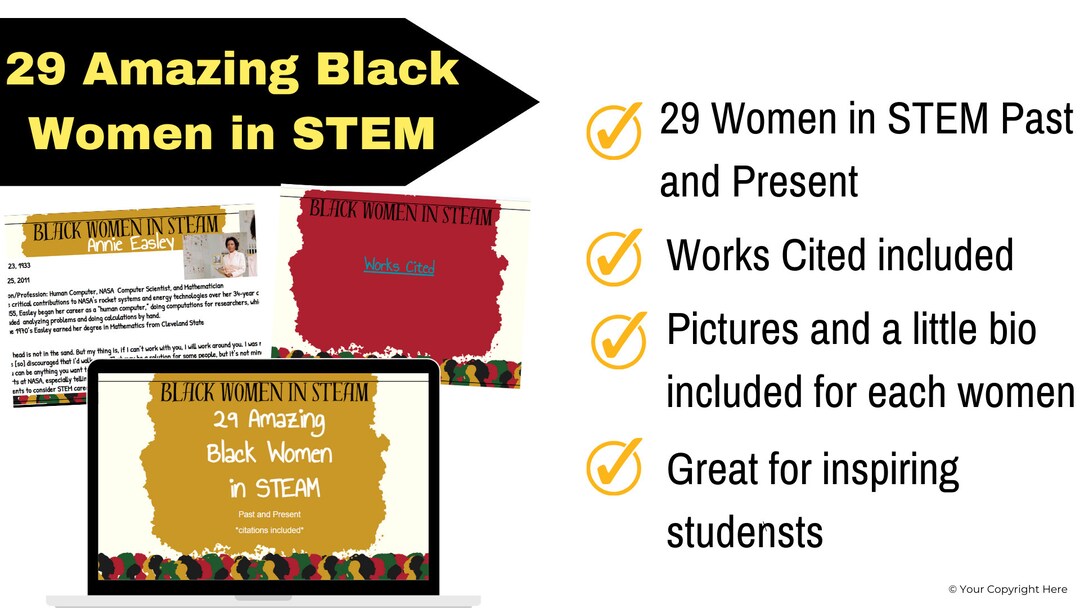 Black History Month 29 Women in STEM Prsentation - Etsy