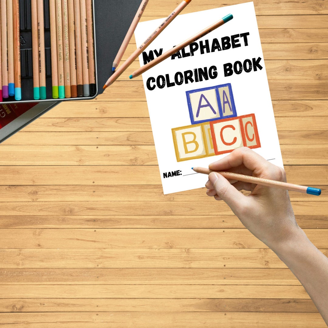 Printable Alphabet Coloring Book for Children 26 Letters - Etsy