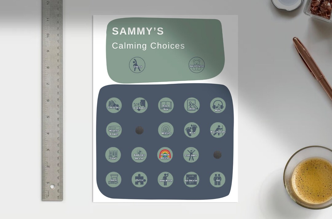 Custom Moveable Calming Choices Poster - Etsy