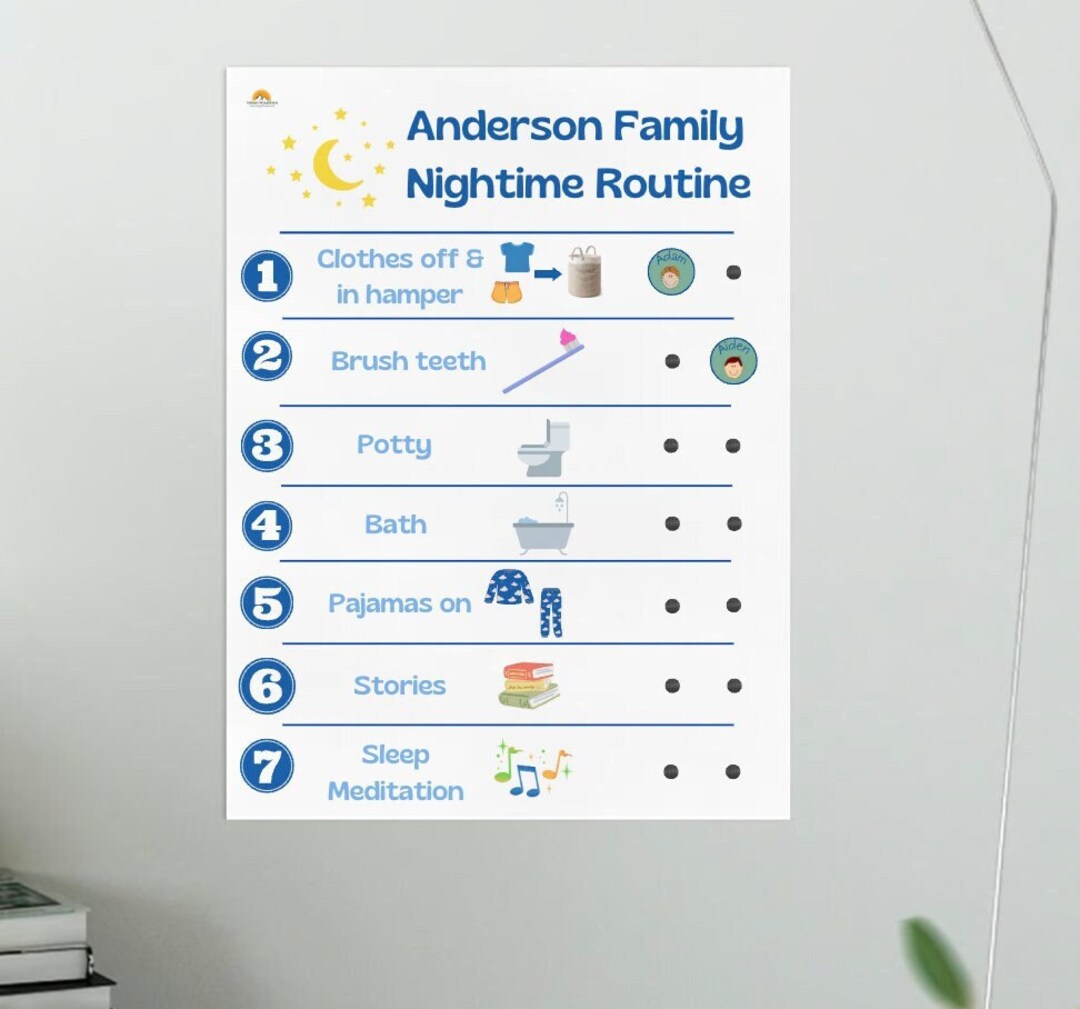 Custom Moveable Routine Chart - Etsy