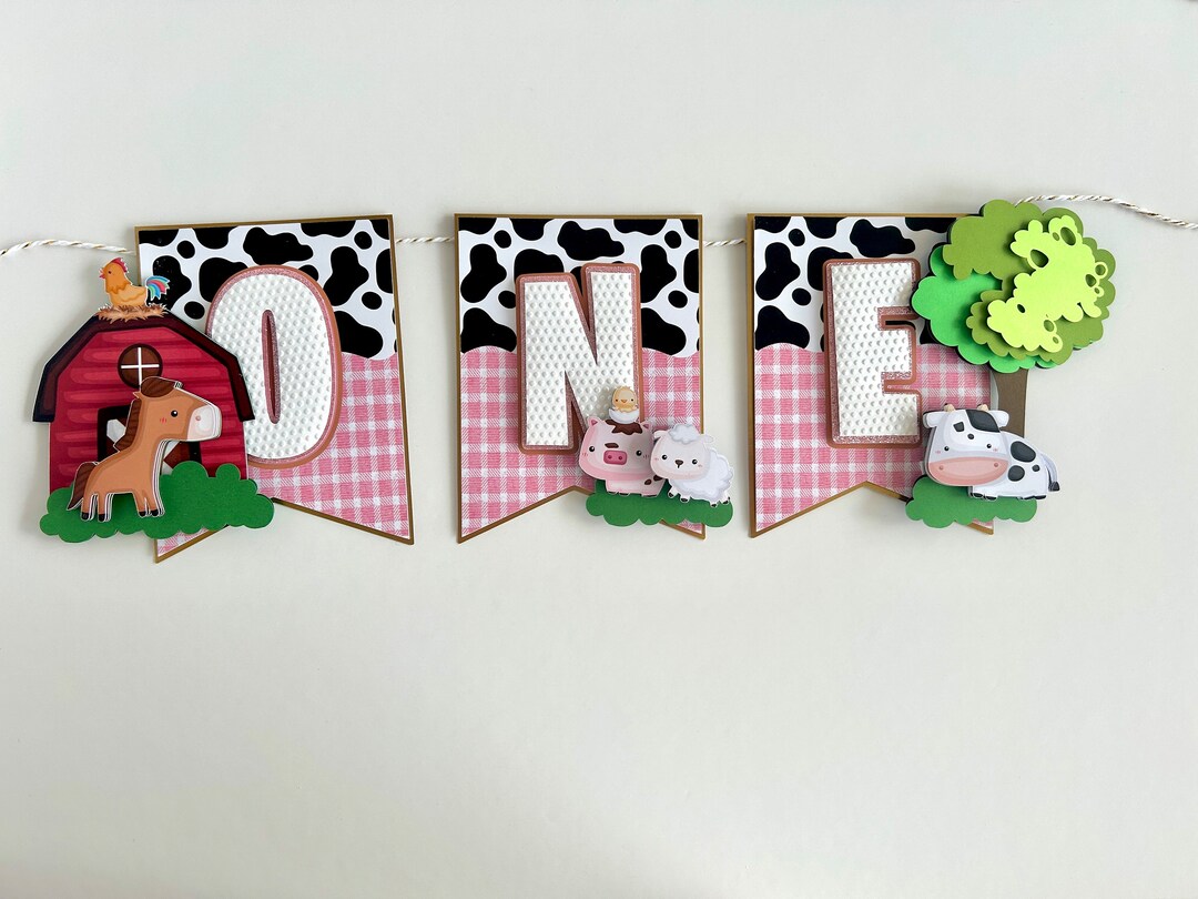Personalized Farm Animal Banner Farm Birthday Party Decor Farm Garland ...