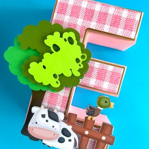 Farm Animal Theme 3D Letter Farm Birthday Party Decor Farmyard Party ...