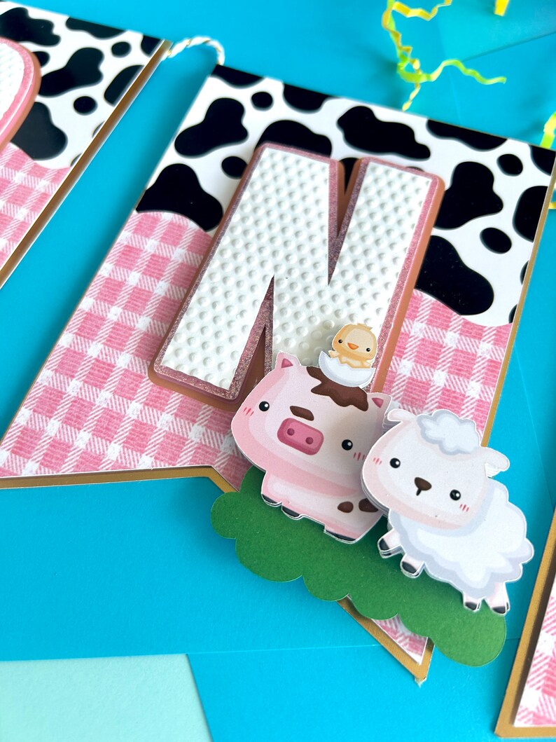 Personalized Farm Animal Banner Farm Birthday Party Decor Farm Garland ...