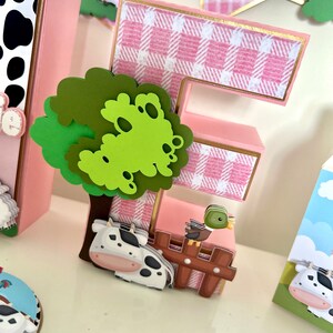 Farm Animal Theme 3D Letter Farm Birthday Party Decor Farmyard Party ...