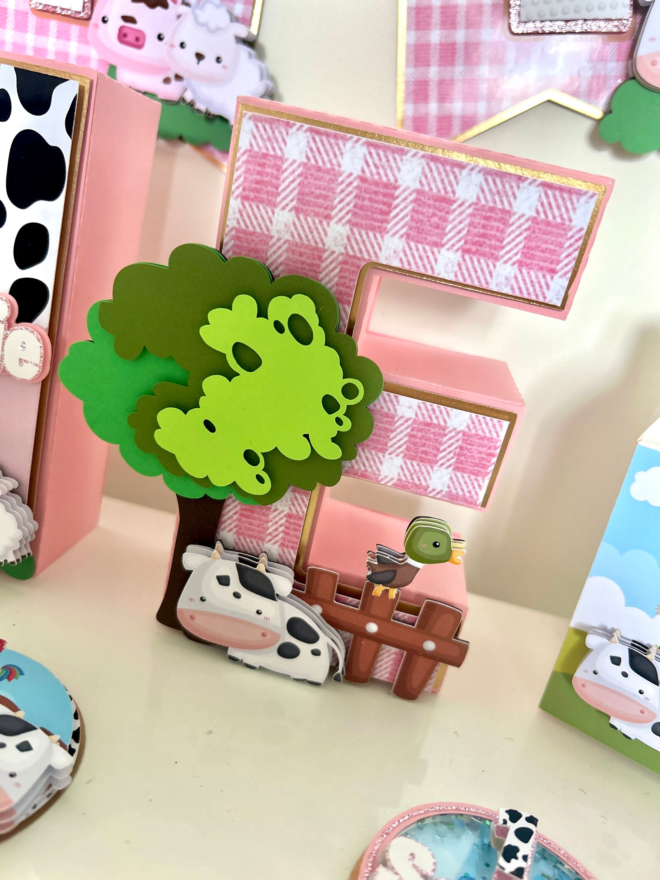 Farm Animal Theme 3D Letter Farm Birthday Party Decor Farmyard Party ...