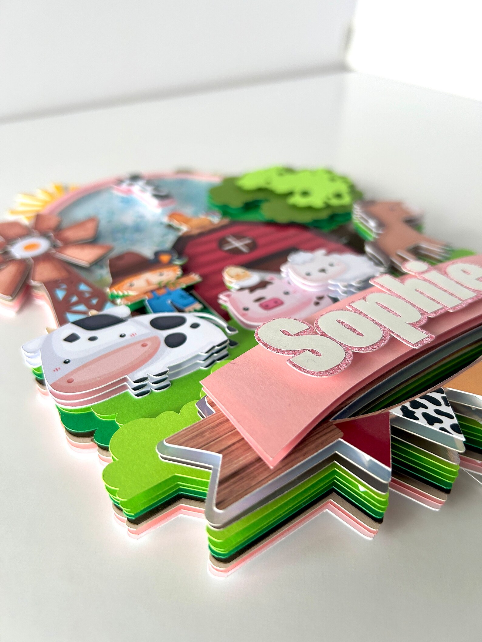Personalized Farm Animal Cake Topper Farm Birthday Party Decor Farm ...