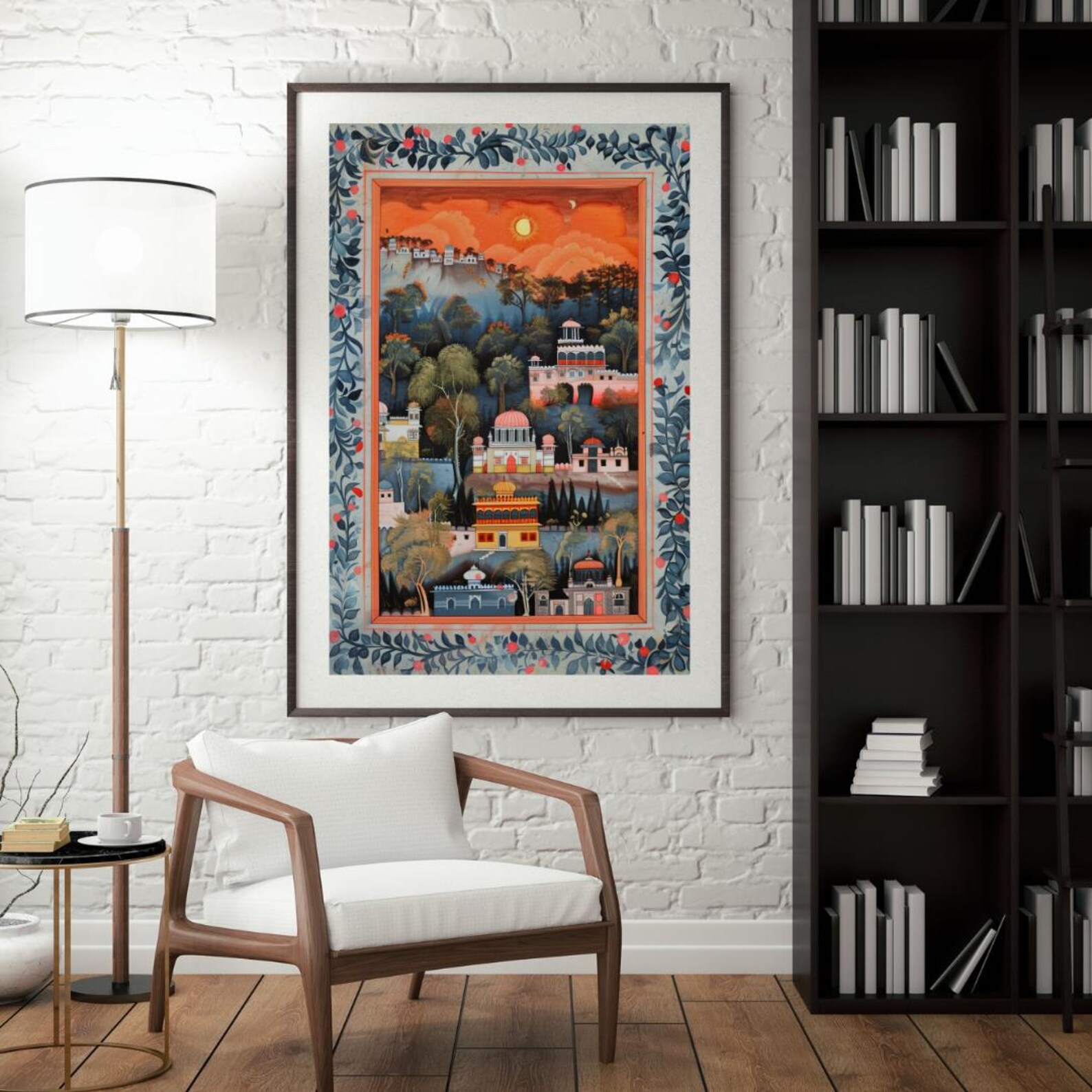 Ambar Ki Shaam Twilight Indian Miniature Art Traditional Landscape ...