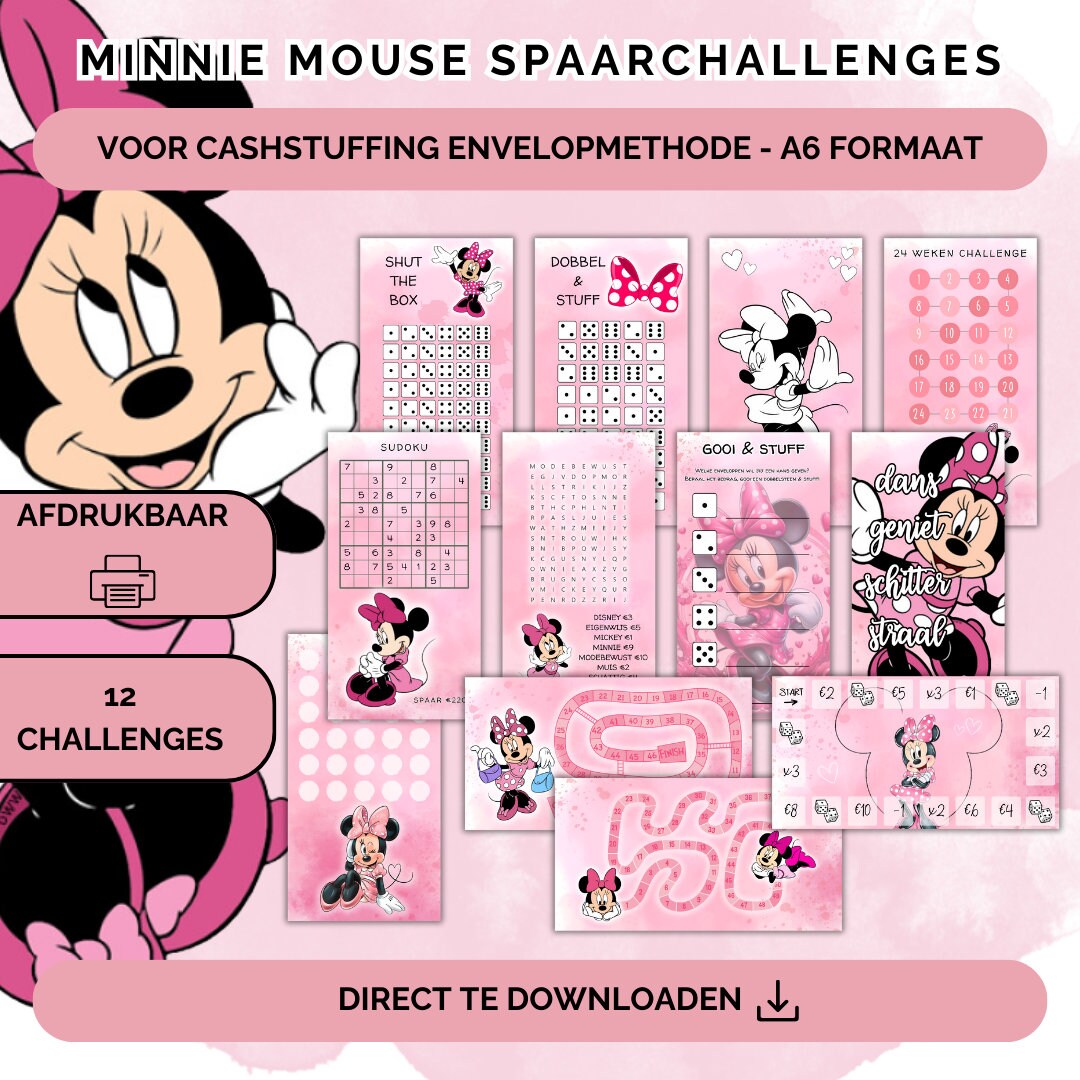 Cash Stuffing Challenges Set of 12, Euro, Budget Binder, Savings ...