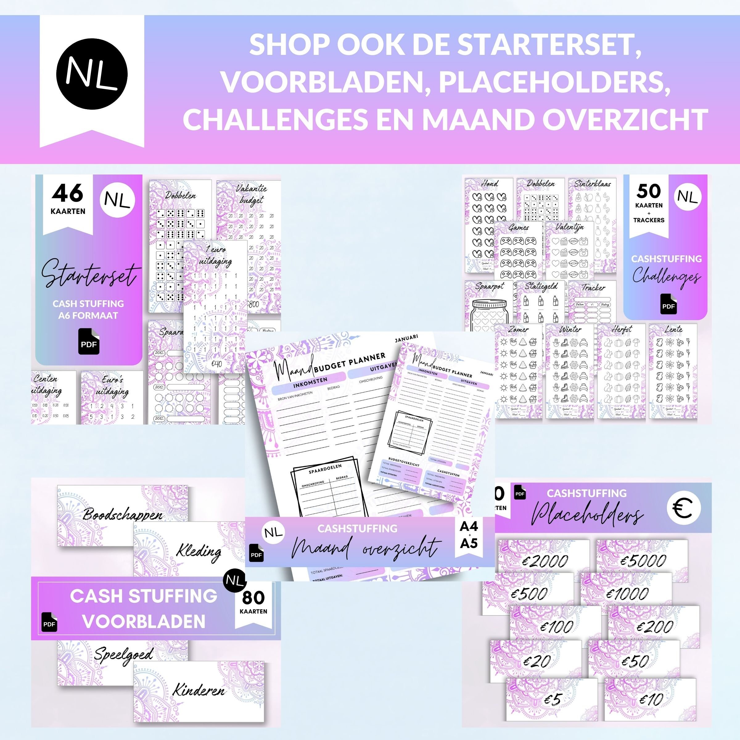 Weekly Budget Planner Package A5 A4 Pdf 12 Budget Planners Cash Stuff ...